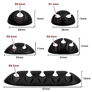 ELZO Cable Clips, Cable Clip Holders Organizer [20 Pack] Management Mini Cable Tidy Holders Adhesive Hooks Wire Cord Holder for Organizing USB Cable/Power Cord…