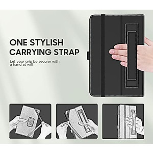 MoKo Case Fits Amazon Kindle Fire HD 8 & 8 Plus Tablet (12th Generation/10th Generation, 2024/2022/2020 Release) 8", Slim Folding Stand Cover with Auto Wake/Sleep, Black