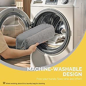 fowong Weighted Under Door Noise Stopper 48 Inch, Extra Long Draft Stopper for Bottom of Door Soundproof Noise Guard, Gray