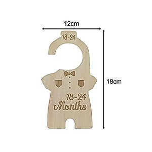 Milageto 7X Baby Closet Size Dividers, Baby Closet Organizer,Durable Baby Closet Dividers from Newborn to 24 Months for Any Nursery Decor, Style B