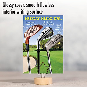 NobleWorks Pack of 3 Humorous Birthday Greeting Cards with Envelopes (1 Design, 3 Each) Birthday Golfing Tips Birthday C9002BDG-C3x1