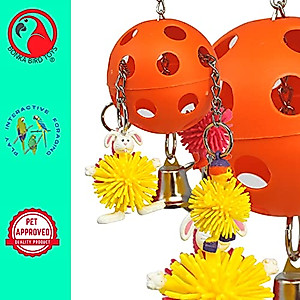 Bonka Bird Toys 1936 Ballspike Bird Toy Parrot cage Toys Cages African Grey Conure Cockatoo