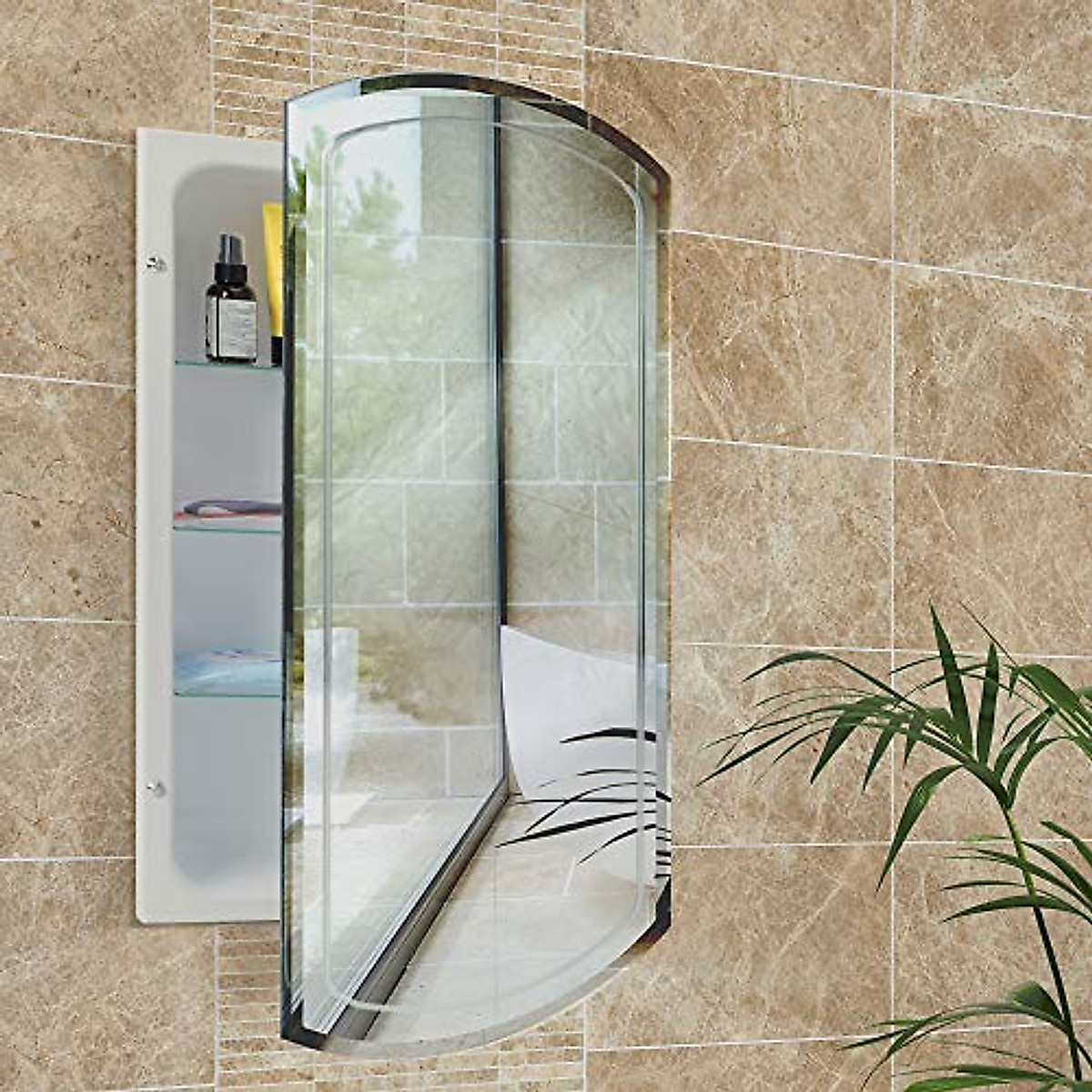 Head West 8209 Medicine Cabinet Mirror, 16 X 30, White