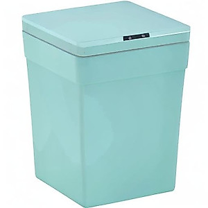 13 Gallon Trash Can Plastic Kitchen Trash Can Automatic Touch Free High-Capacity Garbage Can with Lid for Bedroom Bathroom Home Office 50 Liter Blue