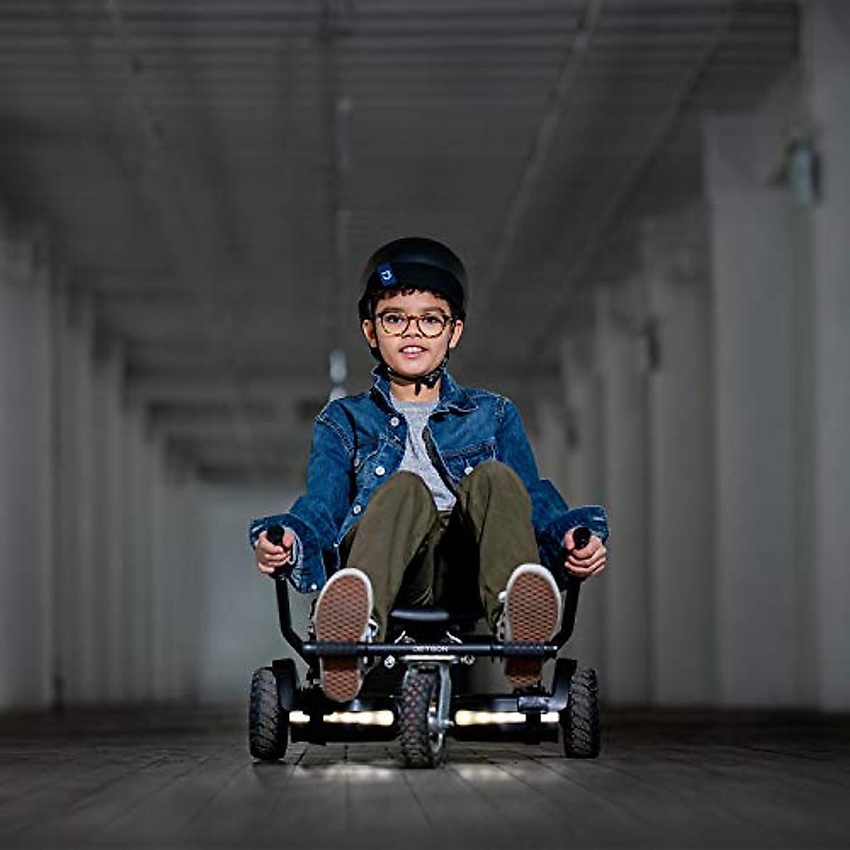 Jetson JetKart 2.0 Universal Hoverboard Attachment, 6" Tire, Bucket Seat, Adjustable Footrest Accommodates Most Heights, Ages 12+, Black, JKAR20-BK