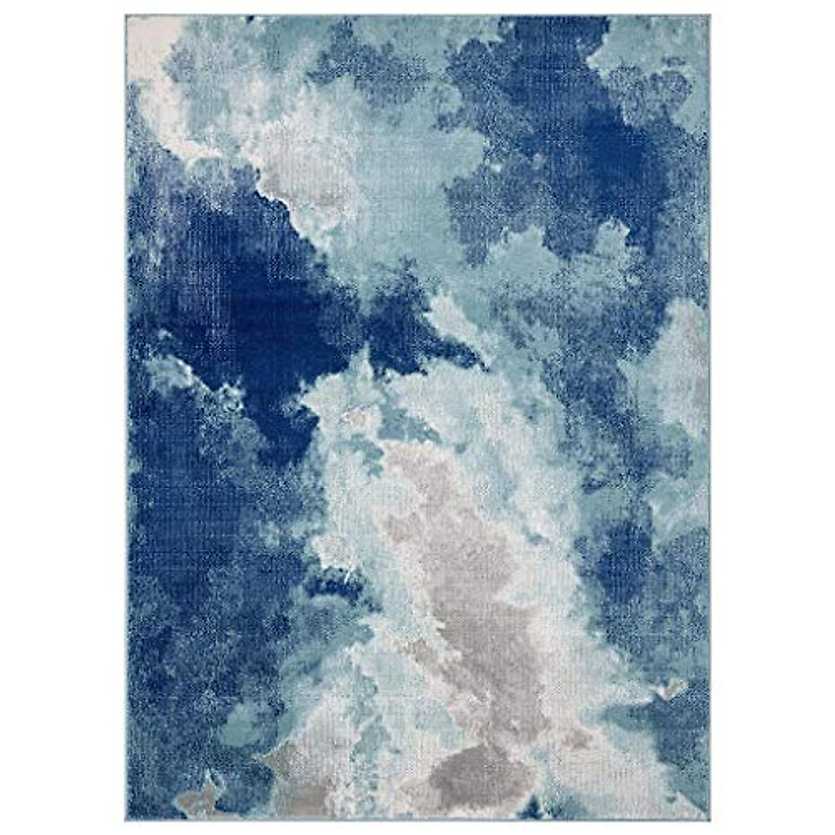 LUXE WEAVERS Modern Watercolor Painting Abstract Blue 5x7 Area Rug