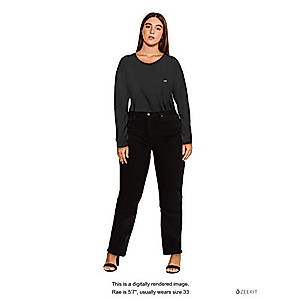 Levi's Women's 724 High Rise Straight Jeans, Soft Black, 27 Regular