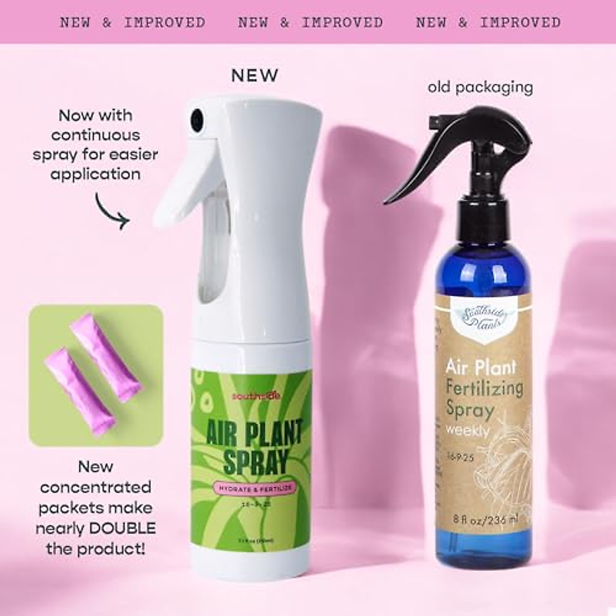 Air Plant Fertilizing Spray by Southside Plants - Fertilizer Mist for Houseplants, Weekly Plant Food - Gentle Mist Formula for Miracle Feed & Grow - 7.3 oz