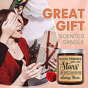 Good Friends are Like Stars Gifts - Lavender Scented Candles, Funny Birthday Christmas Gifts for Women Friends, Girlfriend, Mom, Sisters, Besties Scented Candles for Men Women
