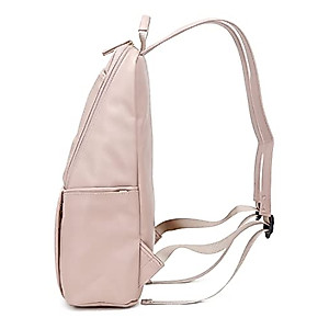 Kah&Kee Feaux Leather Backpack Purse for Women Casual Travel Fashion Daypack (Tan Pink)