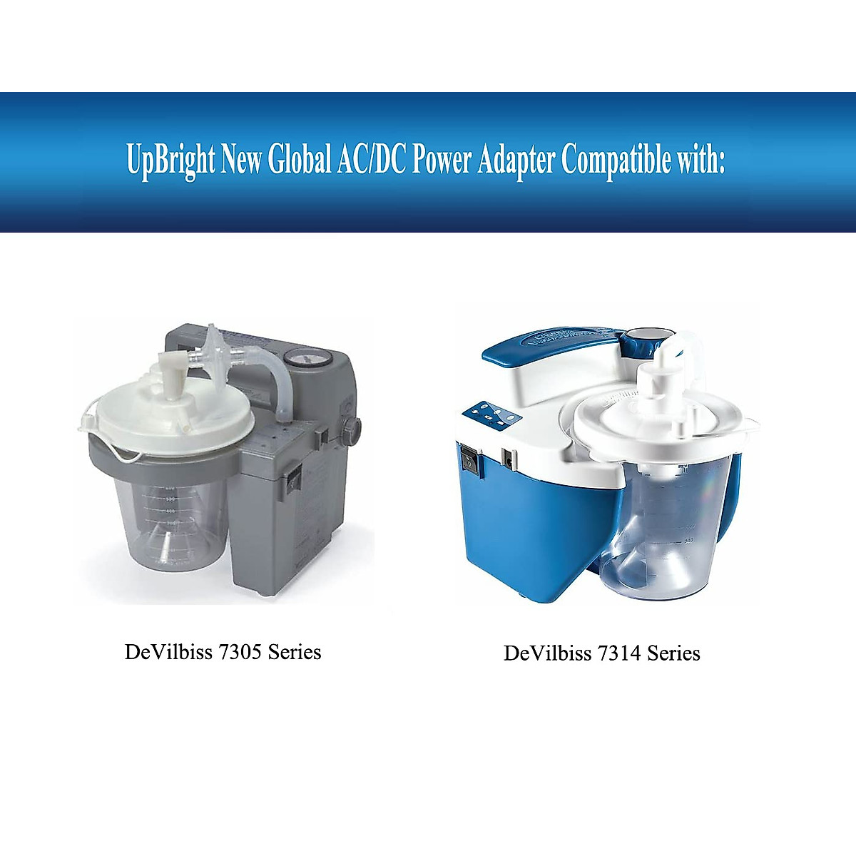 UL Listed 12V AC/DC Adapter Compatible with DeVilbiss 7305 7314 73XX Suction Unit 7314P-D 7304D-619 7305P-613 Healthcare AD5012N2LM UE UE48-120300SPA1 UE150526FLM02-R 33W 3A 4.16A Power Supply Charger