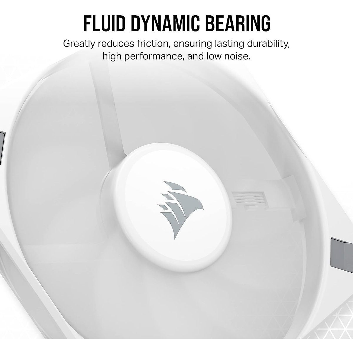 Corsair AF120 Slim, 120mm PWM Fluid Dynamic Bearing Fan (Thin Profile for Small-Form-Factor Cases, Low-Noise, Up to 2000 RPM, Zero RPM Mode Support, Universal 120x15mm Sizing) Single Pack, White