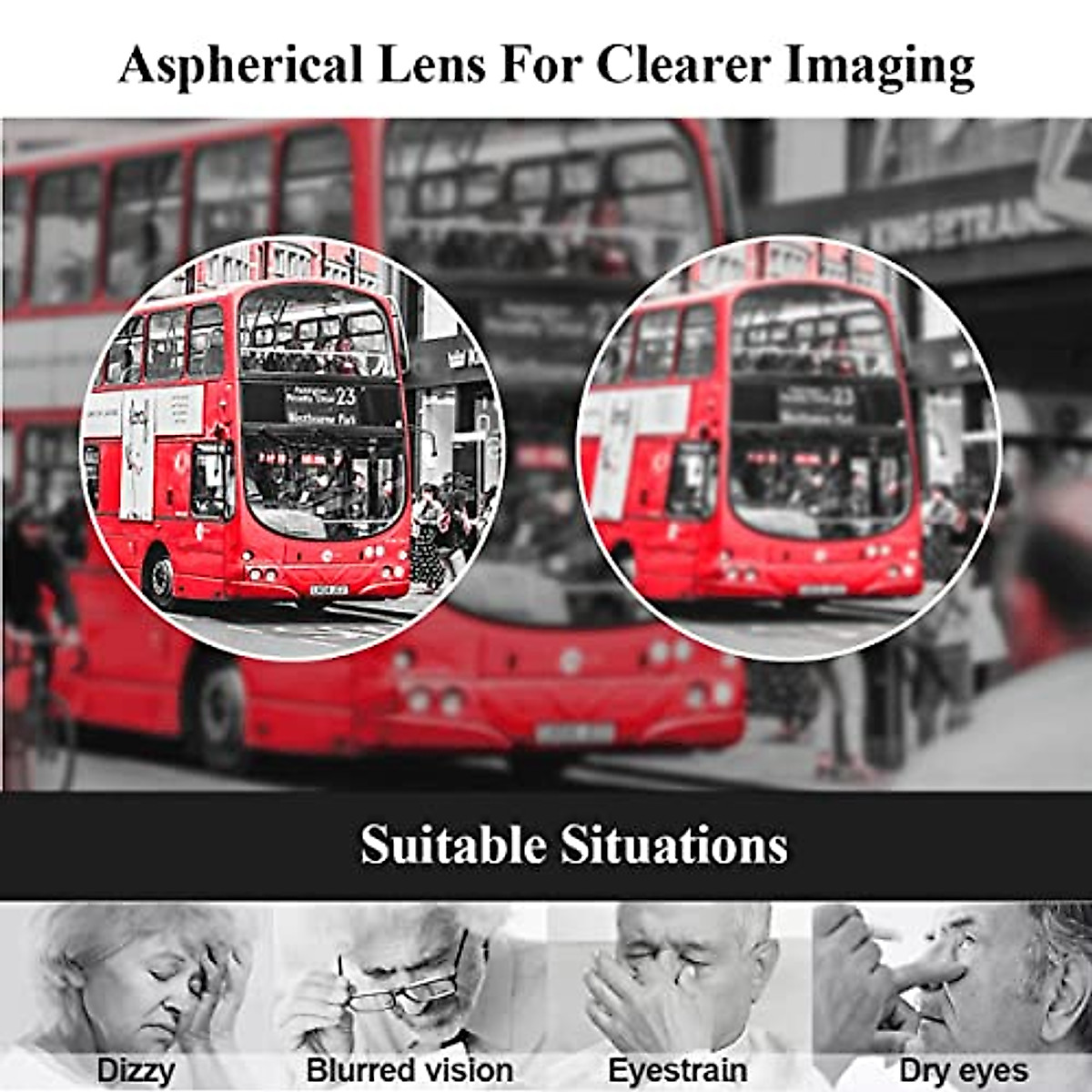 Zenni Blue Light Blocking Reading Glasses for Women and Men, Red Rectangle Fframe Light Eyewear, Durable Hinge, 2.00 Magnification