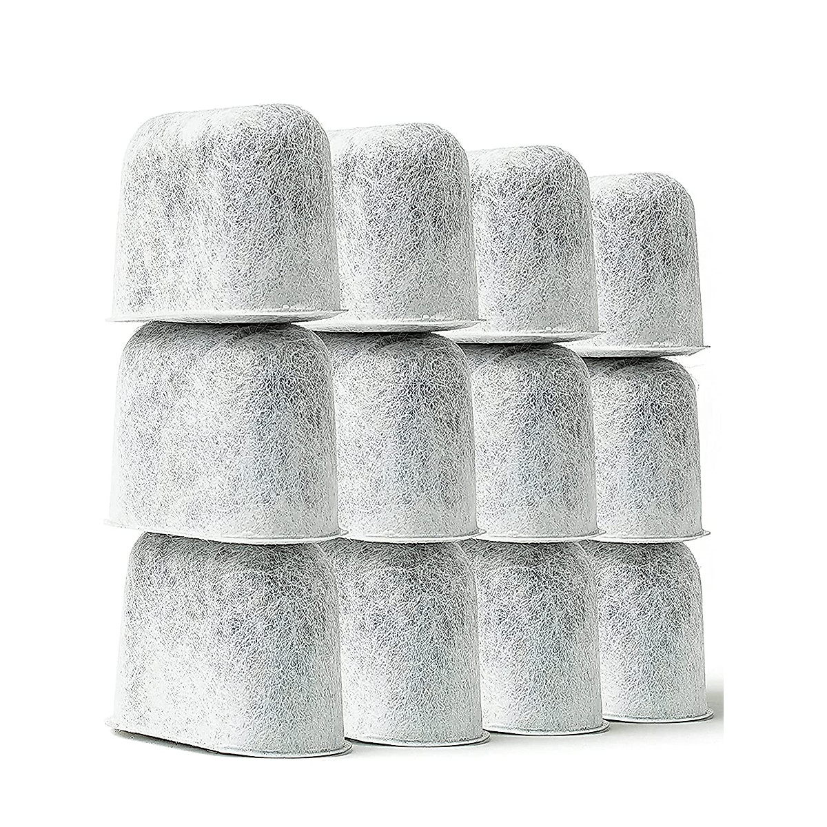 K&J 12-Pack of Cuisinart Compatible Replacement Charcoal Water Filters for Coffee Makers - Fits all Cuisinart and Braun BrewSense Coffee Makers