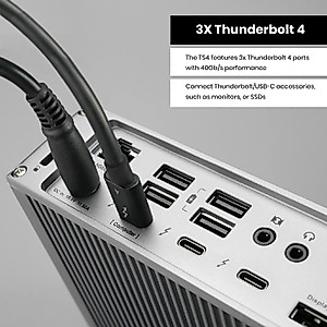 CalDigit TS4 Thunderbolt 4 Dock - 18 Ports, 98W Charging, 40Gb/s Thunderbolt 4, USB-A/C, 2.5GbE, 8K/6K Displays, Mac/PC/Chrome Compatible