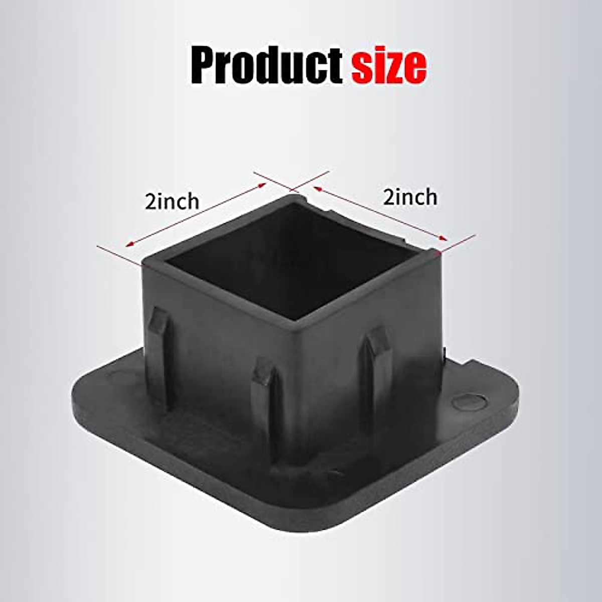 cueclue Pack-1 Trailer Hitch Cover, 2" Rubber Trailer Hook Protection Cover, Dustproof and Waterproof Trailer Receiver Tube Plug Cap for Most Cars, Trucks (Black)