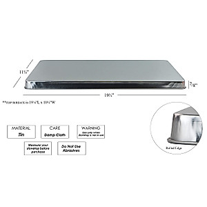 Reston Lloyd Rectangular Stove Burner Covers, Set of 2, Black