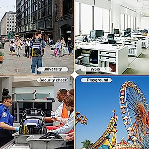 PAMANO Clear Backpack Transparent Heavy Duty Bookbag See Through Bag for College Work Travel Security, Black