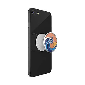 PopSockets PopGrip - Expanding Stand and Grip with Swappable Top - (Ride The Wave Coral)