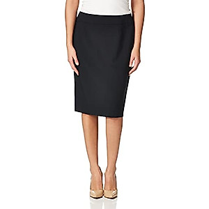 Calvin Klein Women's Straight Fit Suit Skirt (Regular and Plus Sizes), Navy, 12