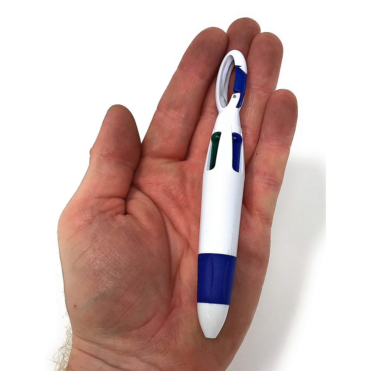 Funiverse 20 Bulk Multi-Colored Ink Shuttle Pen with Carabiner Clip Assortment