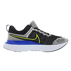 Nike Mens React Infinity Run Flyknit 2 (White/Cyber-Black-Racer Blue) Size 9.5