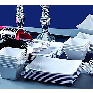 Elegant Rectangular Pearl White Serving Tray - 9" x 13" - Premium Extra Heavy Weight Plastic, Perfect for Parties & Home Use (1 Pc.)