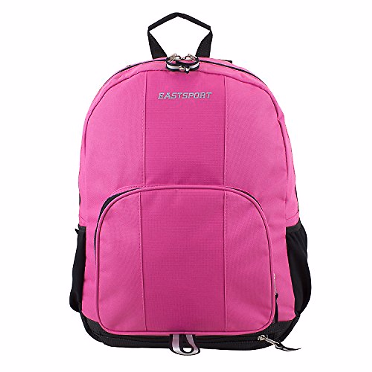 Eastsport Classic Backpack with Inner Tech Pocket, Bottom Shoe Compartment and Drawstring Bag, Pink