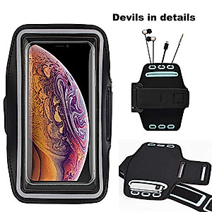 Takfox Cell Phone Armband for Samsung Galaxy S21 Ultra S20 Plus S10+ S9 S8 S7 J7 J3, A01 A11 A21 A51 A71 A10e A20 A30 A50, Stylo 6,K51,K31 Sports Running Workout Phone Holder Card Slots Case-[2 Pack]