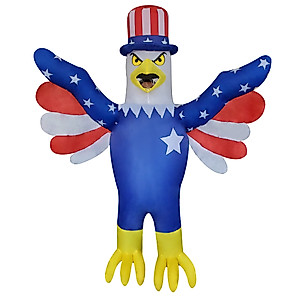NiSotieb Inflatable Bald Eagle Costume Independence Day Blow-up Costume for Adult/Halloween/Patriotic Parade