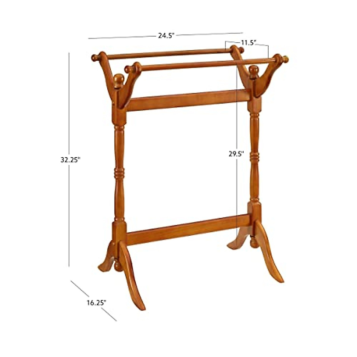 Powell Furniture Boonie Oak Finished Blanket/Quilt Rack by Powell