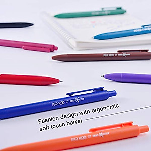 ParKoo Retractable Gel Ink Pens: 14 Assorted Colors 0.7mm Fine Point Tip Pen, Quick Dry Ink Smooth Writing Pens for Journaling Drawing Note Taking Sketching No Bleed & Smear