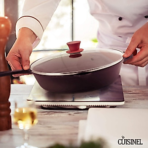 Glass Lid - 12"-inch/30.48-cm/308mm - Compatible with Lodge - Fully Assembled Tempered Replacement Cover - Oven Safe for Skillet Pots Pans: Universal for all Cookware: Cast Iron, Stainless, Non-Stick