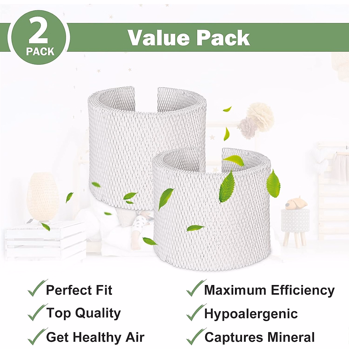Future Way MAF2 Humidifier Filter Compatible with AIRCARE MA0800, Kenmore 15408 Humidifier, 2-Pack