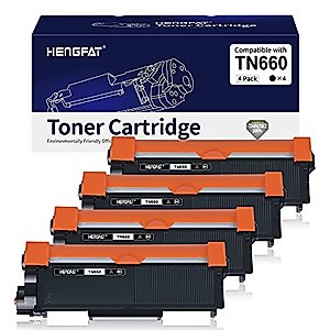 HENGFAT TN660 Compatible Toner Cartridge Replacement for Brother TN660 TN-660 TN630 Toner for DCP-L2540DW HL-L2300D HL-L2320D HL-L2380DW HL-L2340DW MFC-L2700DW MFC-L2720DW MFC-L2740DW (Black 4-Pack)