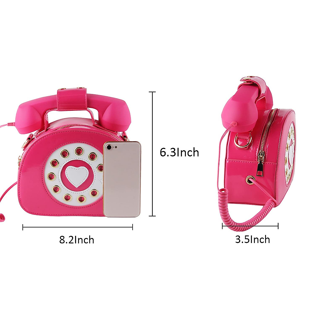SUKUTU Telephone Shaped Purse Shoulder Crossbody Tote Bags Women Retro Phone Top-Handle Handbags for Girls