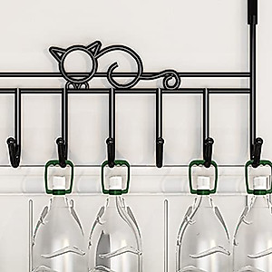 Yardwe Over The Door Hook Hanger Cat 7 Hook Rack Shirt Belt Hat Coat Towel Organizer Iron Hook
