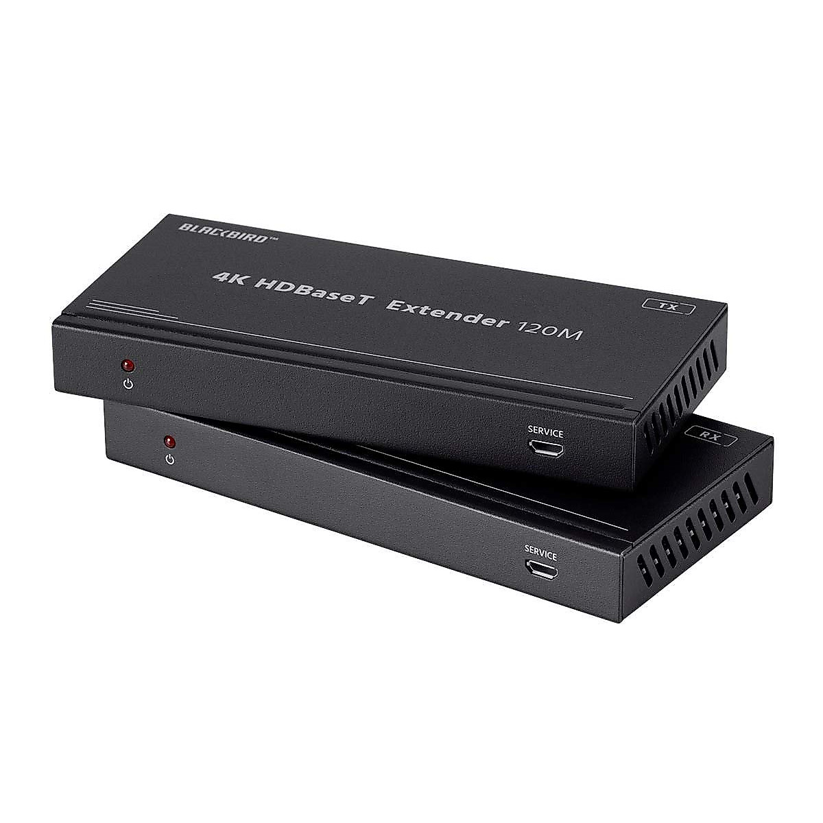 Monoprice 4K Pro HDBaseT Extender Kit - 120 Meters (394 Feet) HDR, 18Gbps, 4K@60Hz, YCbCr 4:4:4, HDCP 2.2, PoC, RS-232, HDMI Loop Out and Bidirectional IR - Blackbird Series