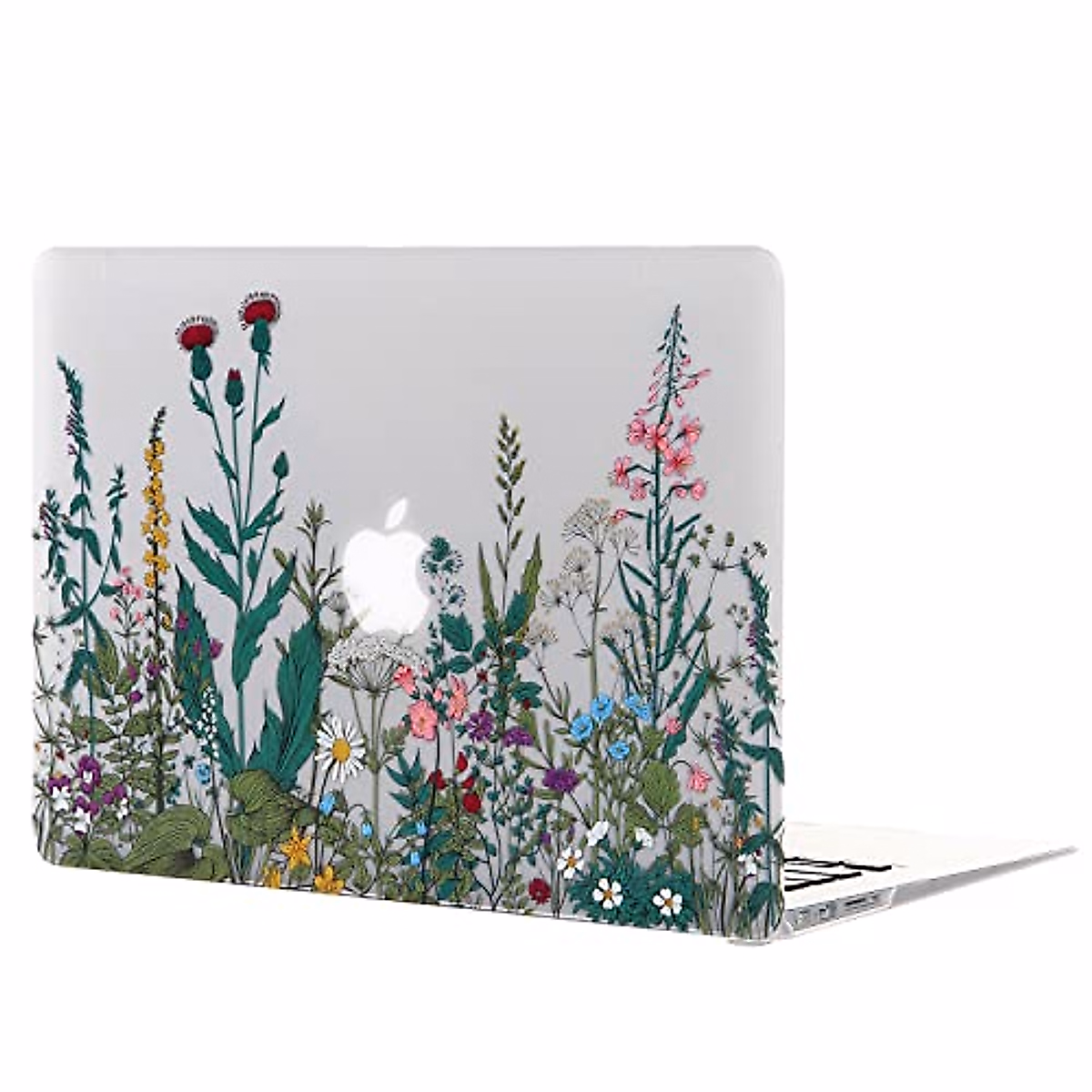 iDonzon Case for MacBook Air 13 inch (A1466/A1369, 2010-2017 Release), 3D Effect Matte Clear See Through Hard Cover & Keyboard Cover Only Compatible Older Version Mac Air 13.3 inch - Garden Flowers