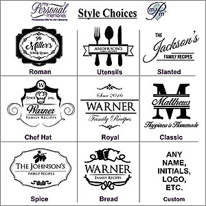 Personalized Recipe Box For Her - Custom Wood Recipe Organizer With Dividers - Kitchen Gift For Mom and Grandma