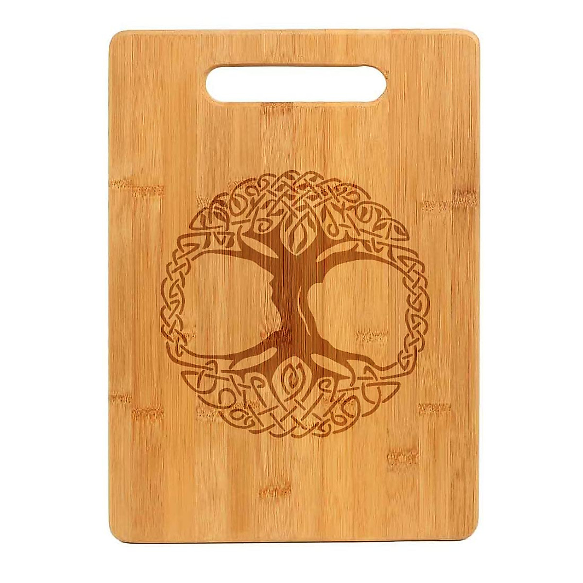 Bamboo Wood Cutting Board Celtic Tree Of Life Irish
