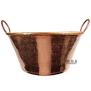 Kitchen & Restaurant Supplies Cazo de Cobre Puro 21" para Carnitas Hanging Classic Traditional Tacos Pure 100% Copper Mexico