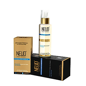 NEUD Natural Hair Inhibitor for Permanent Reduction of Unwanted Body & Facial Hair in Men & Women - Pack of 1