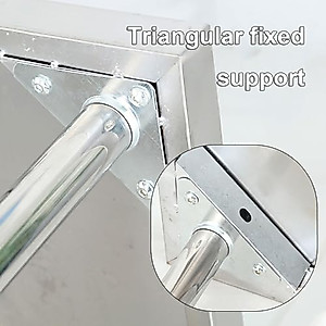 Stainless Steel Work Table Kitchen Stovetop Casework Organizer Storage Rack Commercial Prep Table Large Storage Three Tier Metal Table with Solid Construction(60x40x80cm)