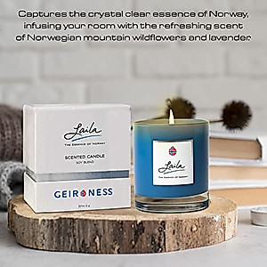 Laila Perfume Candle - Soy Wax Scented Candles For Home, Bathroom and Spa Room - Cotton Wick- Long Lasting Burn and Scent - Aromatherapy Candle with Relaxing Clean Fragrance