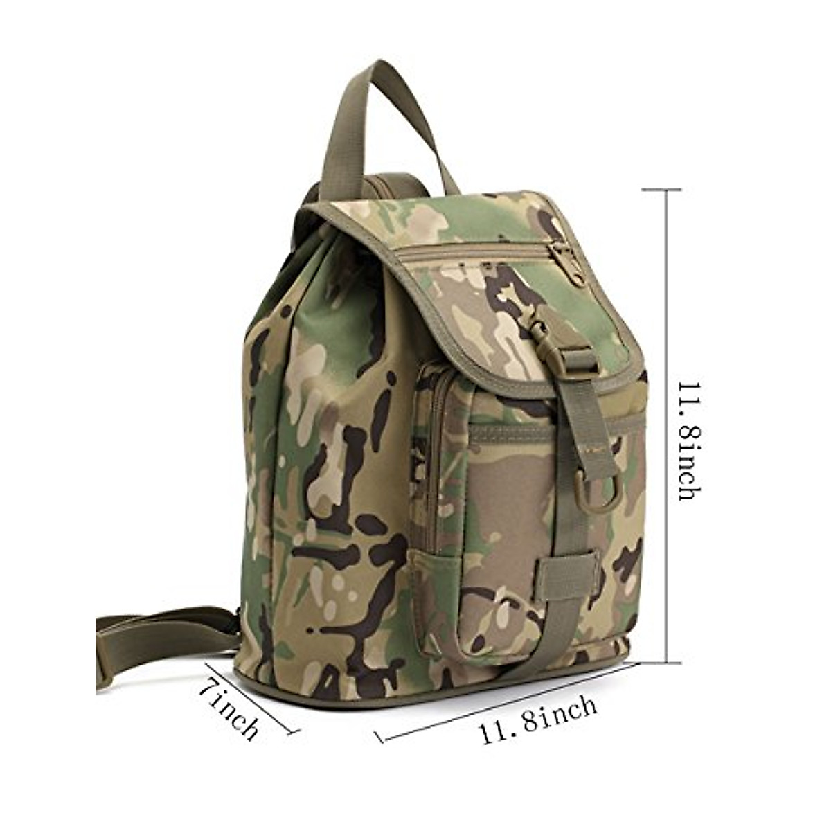 MLOLM Tactical Backpack Mini Military Rucksack Water Resistant Backpack for Mens 10L