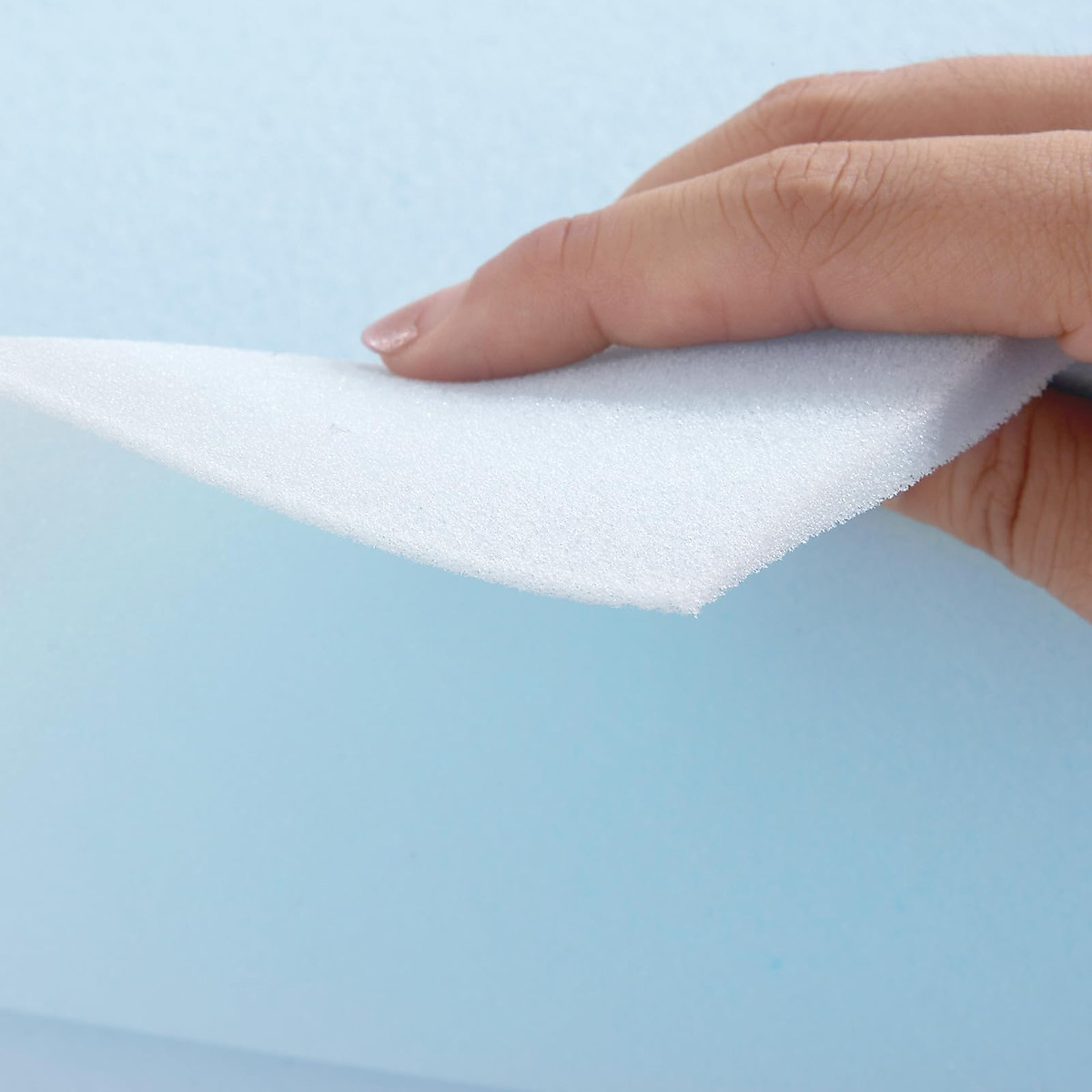 HOMBYS High Density Mattress Sag Support Memory Foam Under Mattress Support Pad to Fix Saggy Beds-Trapezoidal Shape 2 Inches Extra Thick Ideal for Sags Deeper 1 Inch-2 Inch