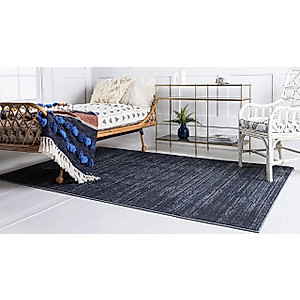 Unique Loom Jill Zarin Uptown Collection Area Rug - Madison Avenue (8' x 10' Rectangle, Navy Blue/ Ivory)