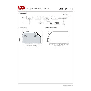 [Enclosed Type/LRS-50 Series/Industrial Use] Mean Well LRS-50-24 50W Single Output Switching Power Supply(24V 2.2A)