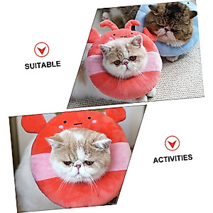 DOITOOL 3 Pcs Elizabeth Circle Puppy Healing Cone Dog Surgery Collar Cute Toast Neck Cone Cloth Pet Collar Cat Collar Kitten Collars Pet Protective Collar Pp Cotton Lampshade Inflatable